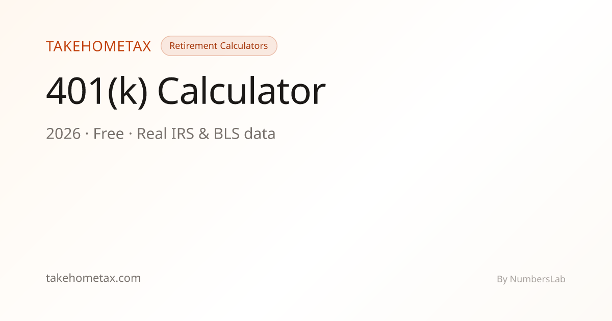 401(k) Calculator 2026 — Tax Savings & Retirement Projection